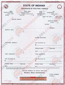 Indiana Car Title - How to transfer a vehicle, rebuilt or lost titles.