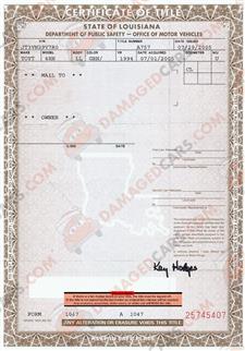 Louisiana Car Title - How to transfer a vehicle, rebuilt or lost titles.